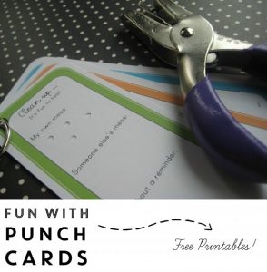 Fun With Punch Cards - Home Literacy Blueprint