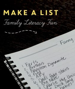 Make a List - Home Literacy Blueprint